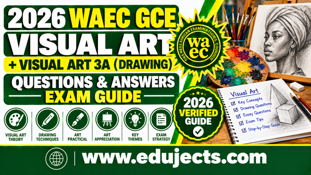2026 WAEC GCE Visual Art + (Drawing) Questions and Answers | Objective ...